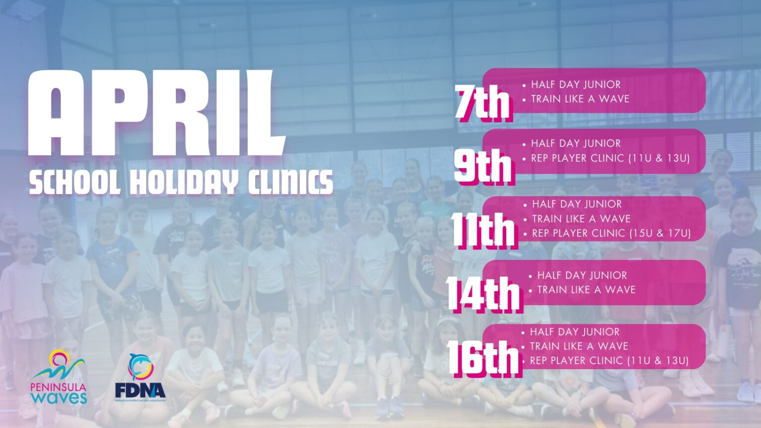 APRIL SCHOOL HOLIDAY CLINICS – Frankston District Netball Association